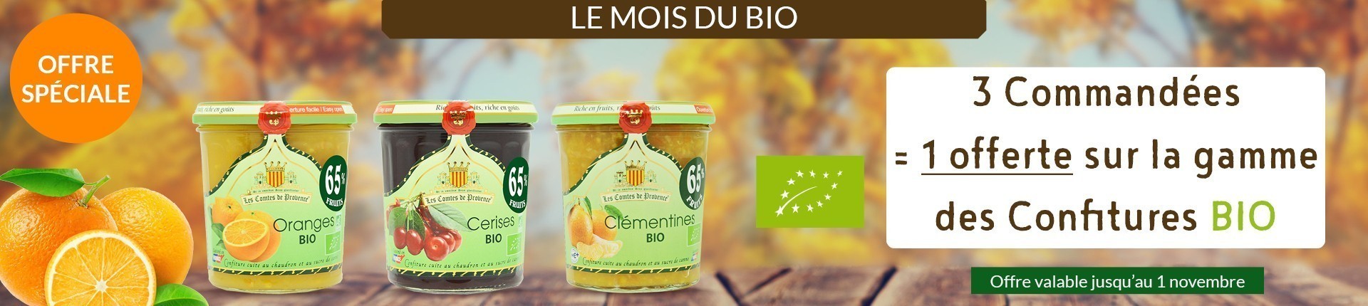 Confiture BIO, confiture, miel, marmelade les Comtes de Provence